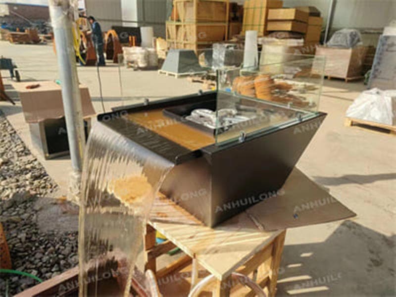 modern water fountain For Resort Design-Corten Steel Water Feature