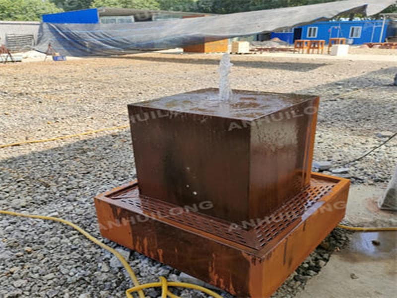 Backyard Corten Water Fountain For Garden Art Dubai-Corten Steel Water ...